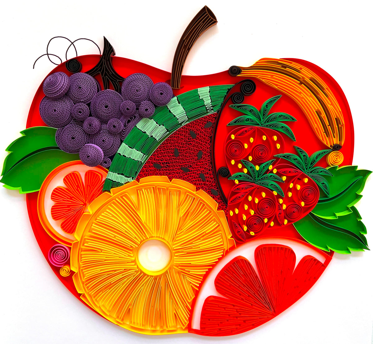Paper Quilling Fruit Art Decor - Fruit Platter Kitchen Art – Paper Sweetly
