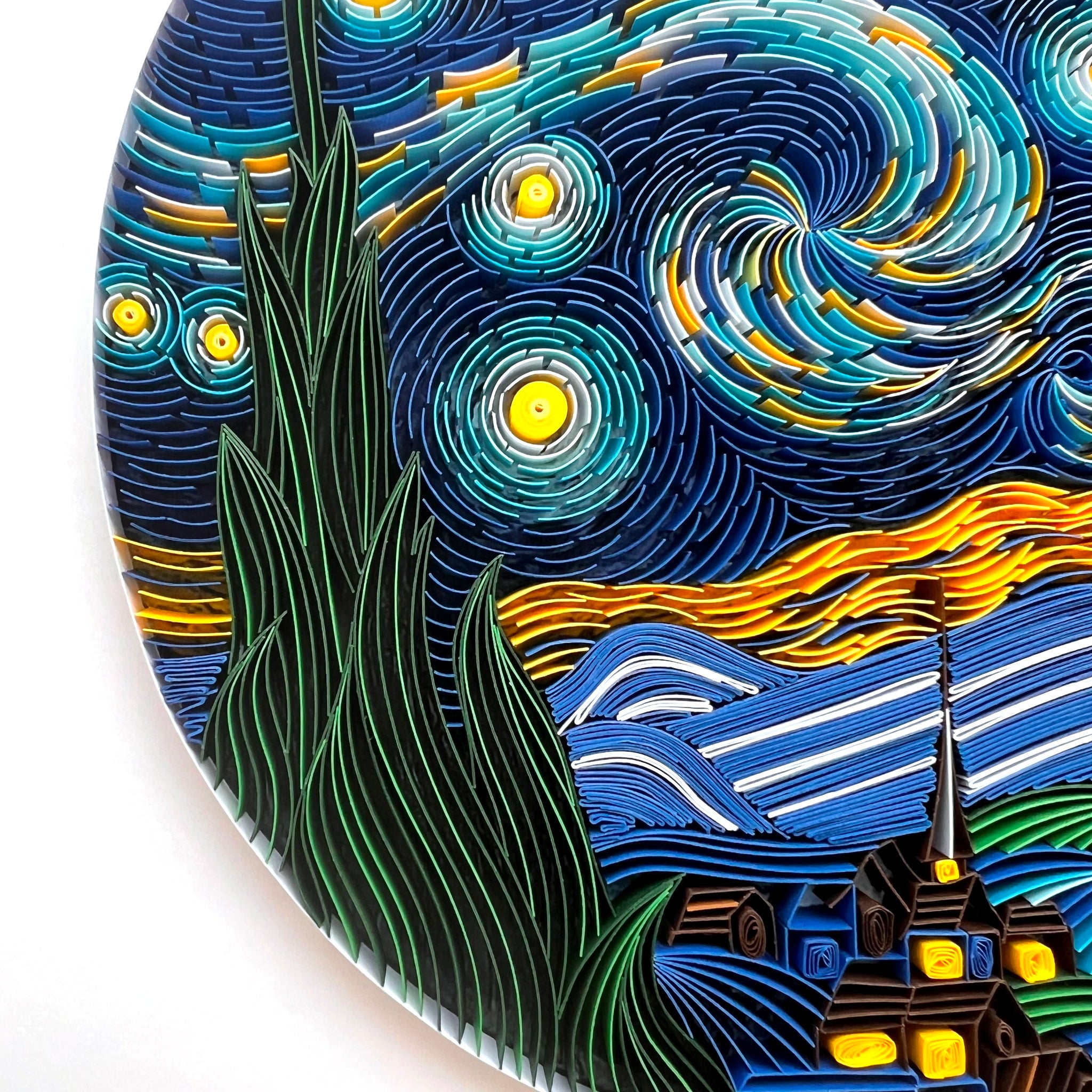 Starry Night Drawing In Circle The Starry Night, Van Gogh Throw